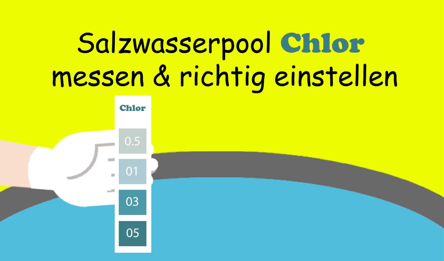 Salzwasserpool Chlor messen & richtig einstellen (Anleitung)